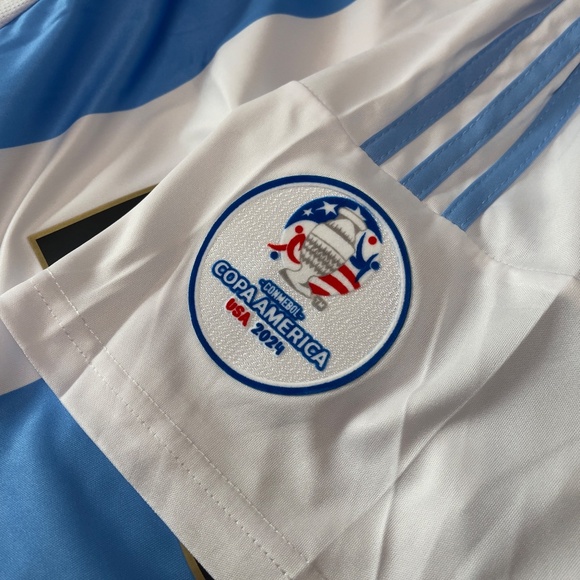 adidas | Shirts | Messi 224 Argentina Copa America Soccer Home Jersey 3 ...